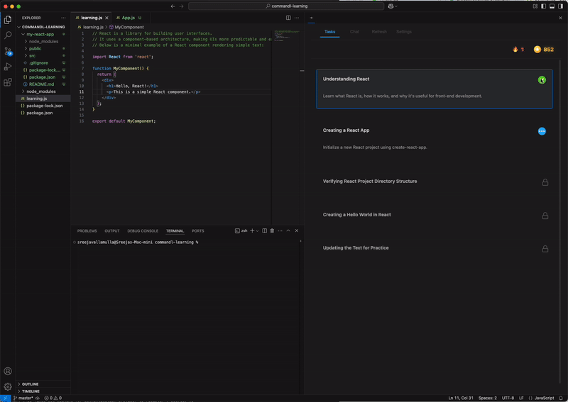 CommandL - Best Code Editor for Students | Learn Programming with AI